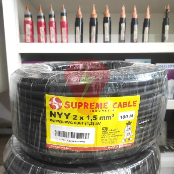 Kabel NYY 2x1.5mm Supreme Roll @100 meter